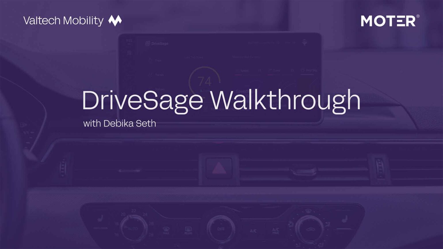 Automotive UX/UI Design for DriveSage – Valtech Mobility